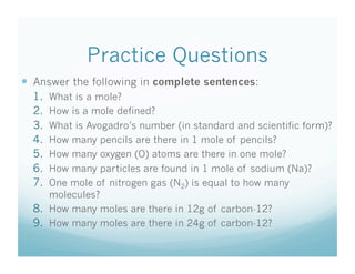 11 23 What Is A Mole | PDF | Chemistry | Science