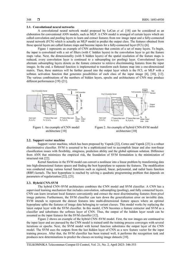 Hybrid Convolutional Neural Networks Support Vector Machine Classifier