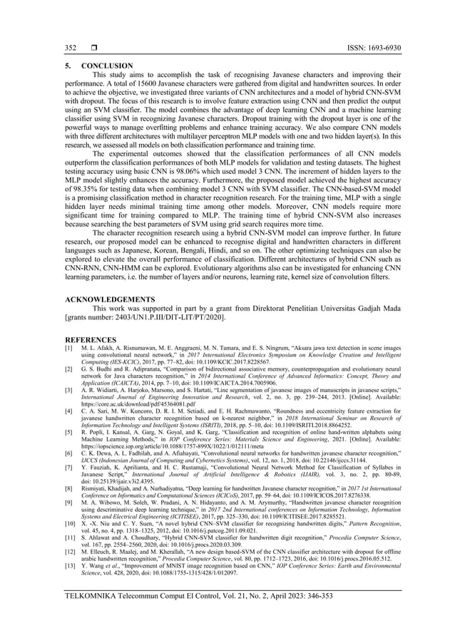 Hybrid Convolutional Neural Networks Support Vector Machine Classifier