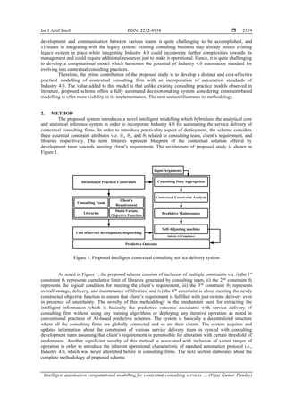 Intelligent automation computational modelling for contextual consulting services using Industry ...