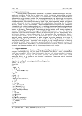 Intelligent automation computational modelling for contextual consulting services using Industry ...