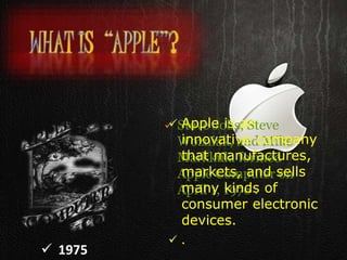 THE HISTORY OF APPLE | PPTX