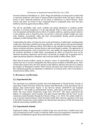 Assessment of Euphorbia Hirta on the Intestinal Microbiota and Villi ...