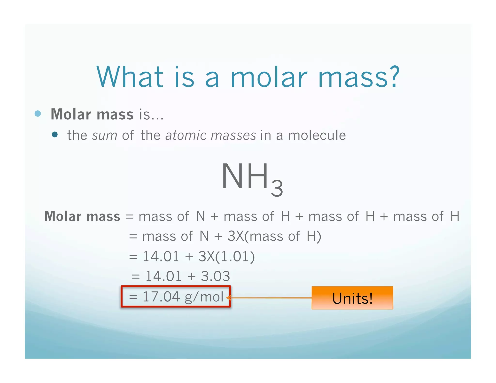 11 24 What Is Molar Mass | PPT