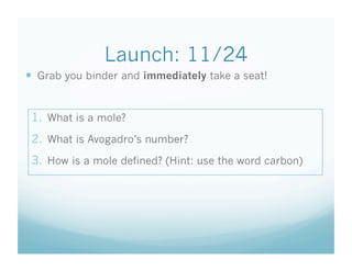 11 24 What Is Molar Mass | PPT