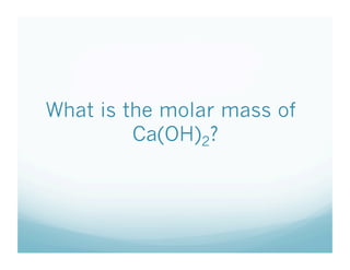 11 24 What Is Molar Mass | PPT
