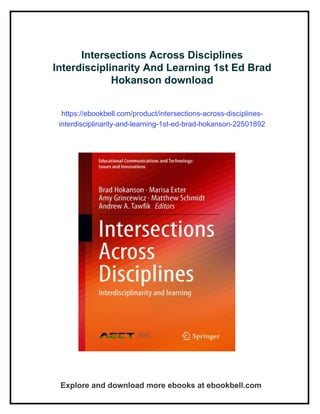 Intersections Across Disciplines Interdisciplinarity And Learning 1st ...