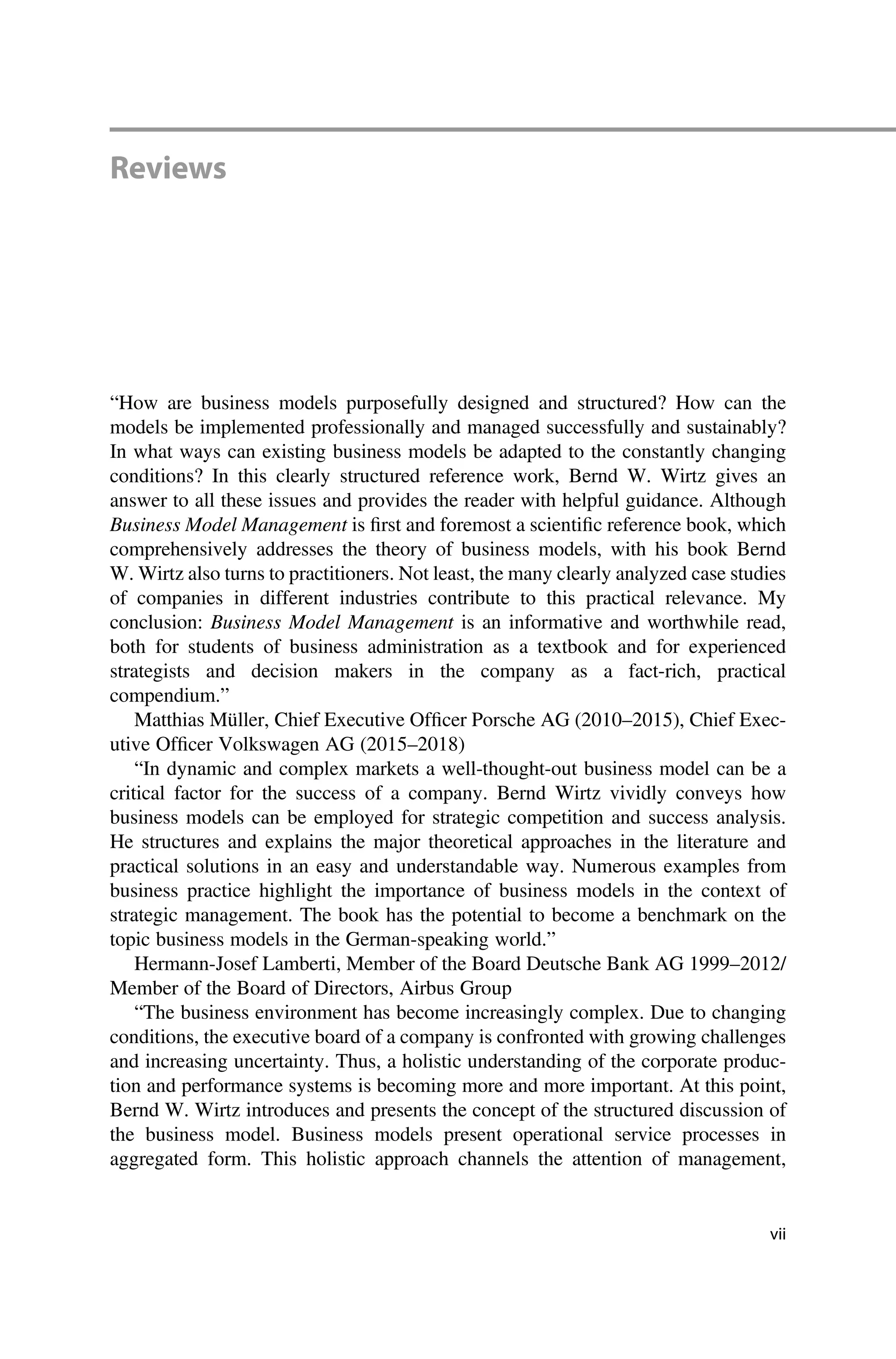 Business Model Management Design Process Instruments 2nd Ed Bernd W ...
