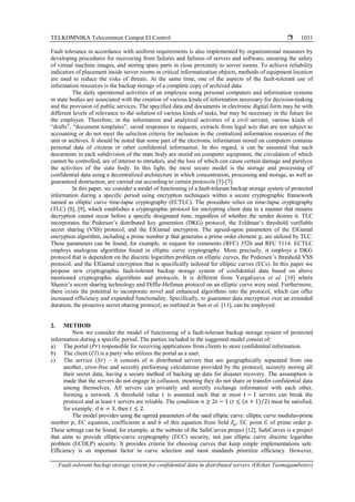 Fault-tolerant backup storage system for confidential data in distributed servers | PDF