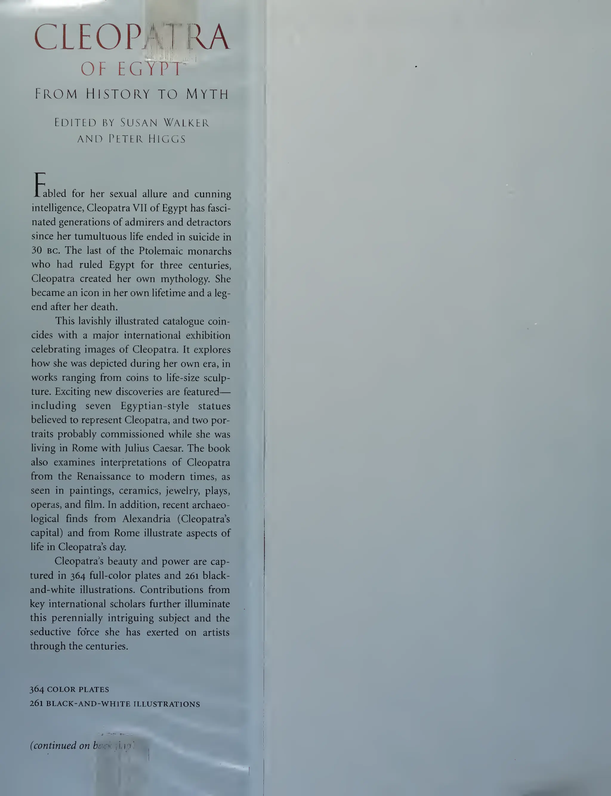 Cleopatra Of Egypt From History To Myth Susan Walker | PDF