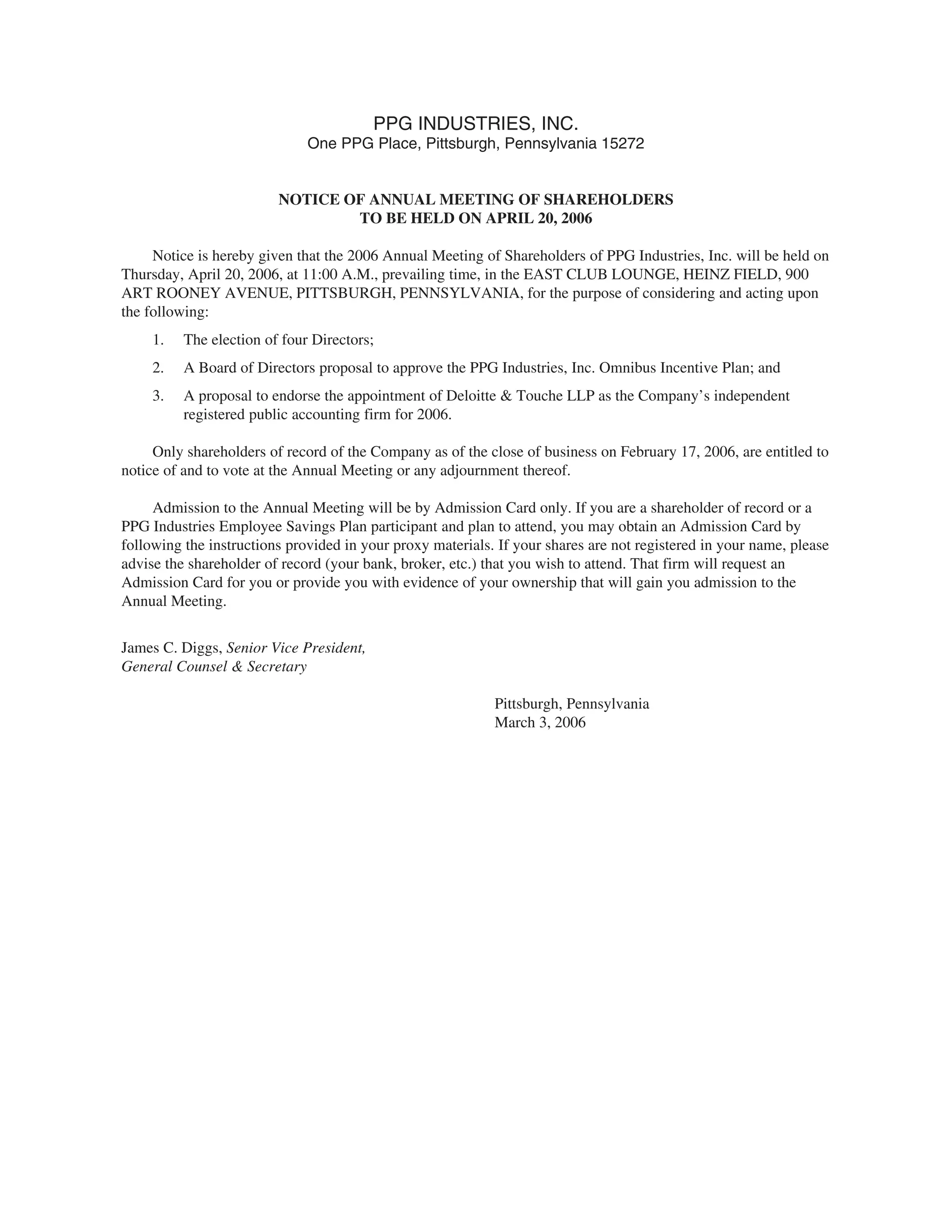ppg industriesProxyFinal2006 | PDF