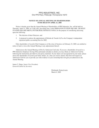 ppg industriesProxyFinal2005 | PDF