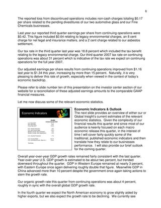 3Q 2007 EARNINGS TRANSCRIPT | PDF