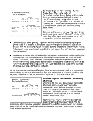 2Q 2007 EARNINGS TRANSCRIPT | PDF | Commodities | Economy