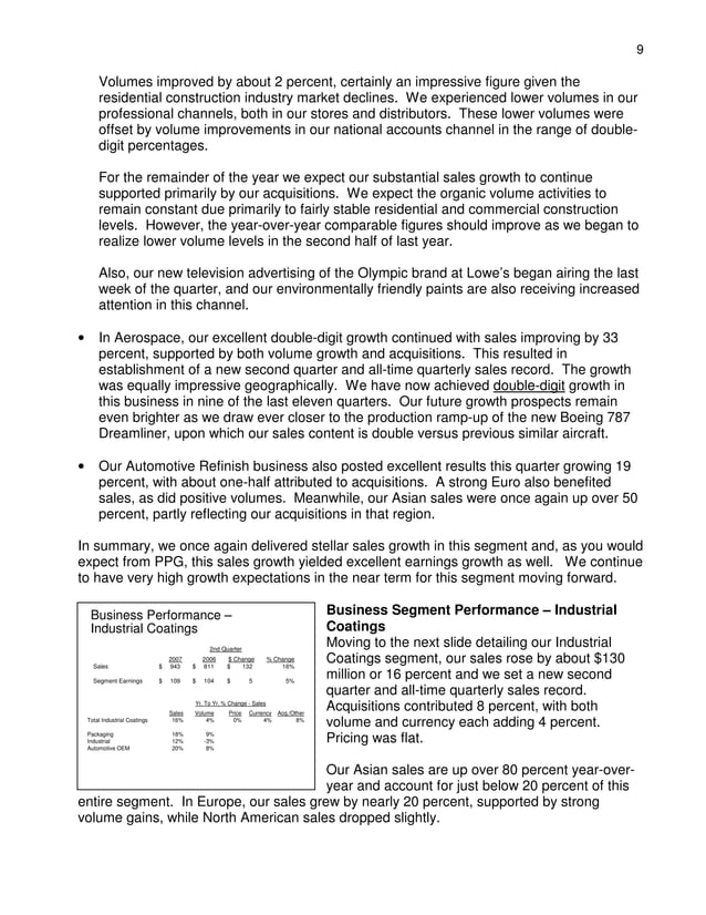 2Q 2007 EARNINGS TRANSCRIPT | PDF | Commodities | Economy