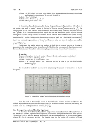 Learning The Permutation Concept Through Role-Playing | PDF