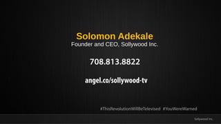 Sollywood TV Seed-Stage Presentation | PPT