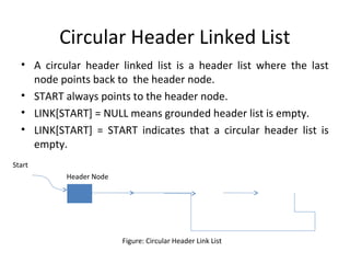 header, circular and two way linked lists | PPT