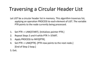 header, circular and two way linked lists | PPT