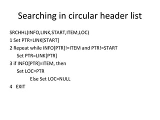 header, circular and two way linked lists | PPT