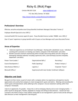 Ricky G Page 2015 Resume | PDF