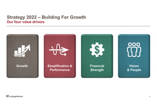 CEO presentation - Delivering Strategy 2022 - “Building for Growth” | PDF