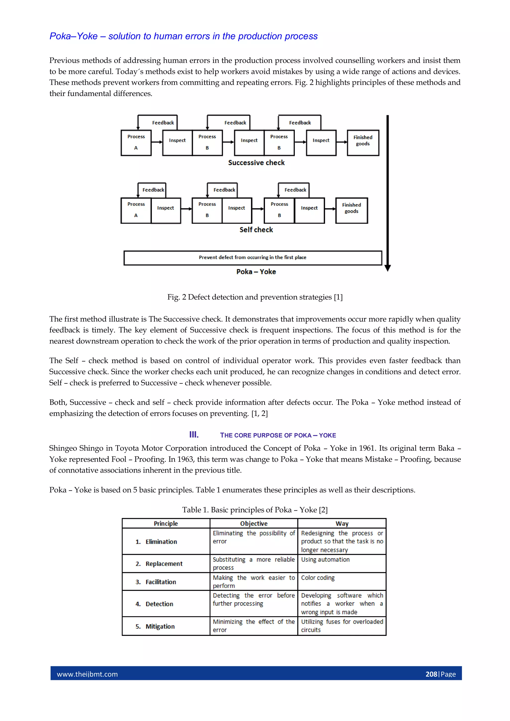 Poka–Yoke – solution to human errors in the production process | PDF