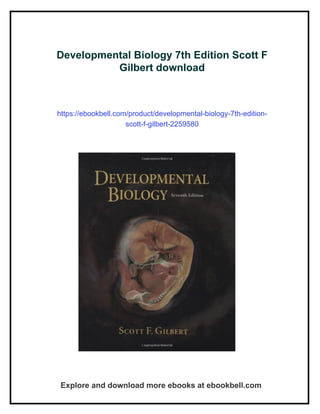 Developmental Biology 7th Edition Scott F Gilbert | PDF