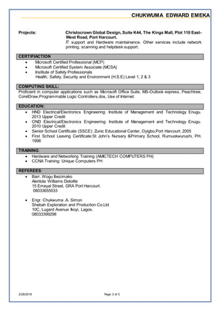 EDWARD CHUKWUMA CV | DOCX