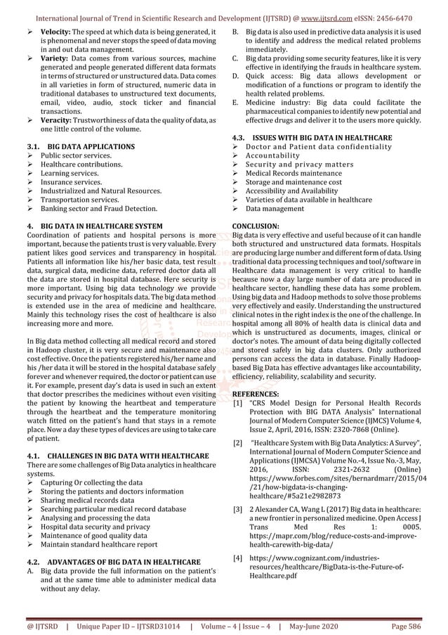 Big Data Analytics using in Healthcare Management System | PDF ...