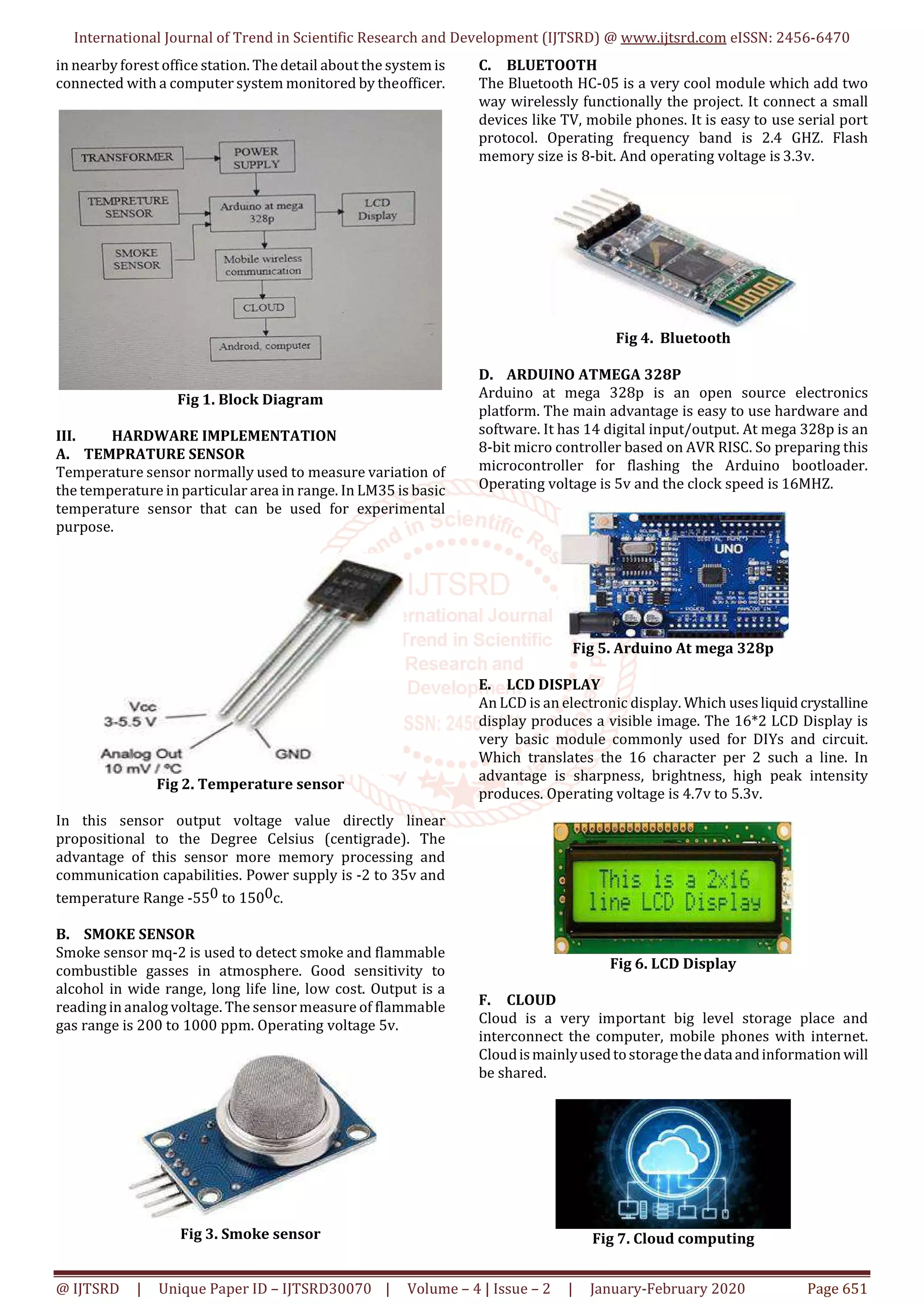 Cloud Based Forest Fire Alert System using IoT | PDF