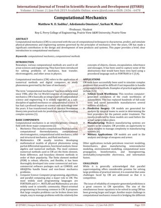 Computational Mechanics | PDF | Physics | Science