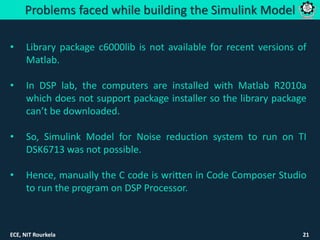 Real Time Implementation of Active Noise Control | PPTX