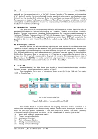Development and Validation of Web-based Courseware for Junior Secondary School Basic Technology ...