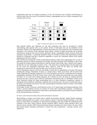 An Overview of Visual Cryptography based Video Watermarking Schemes: Techniques and Performance ...