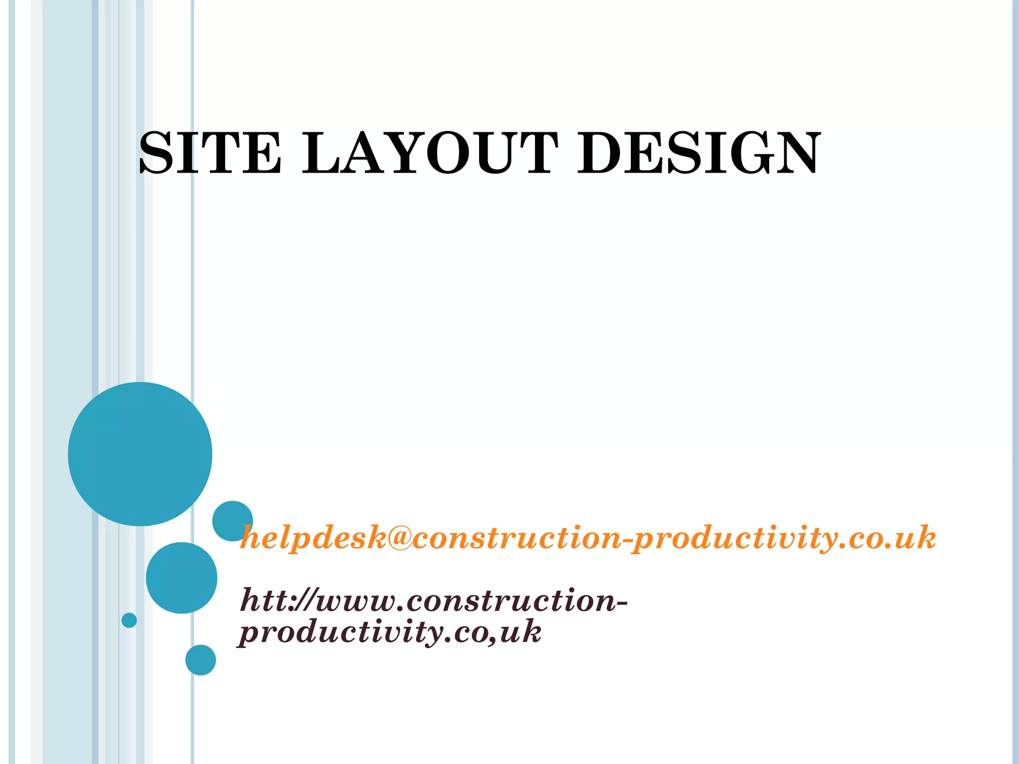 113 site layout design | PPT