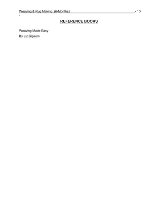 113 weaving & rug making | PDF