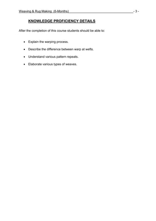 113 weaving & rug making | PDF