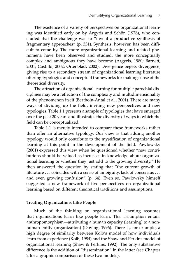 Demystifying Organizational Learning Raanan Lipshitz Victor J Friedman ...