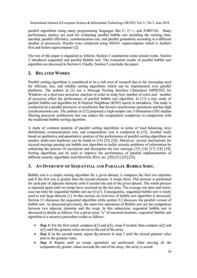 Performance Evaluation of Parallel Bubble Sort Algorithm on Supercomputer IMAN1 | PDF
