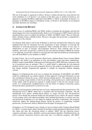 ENHANCING THE WORDPRESS SYSTEM:FROM ROLE TO ATTRIBUTE-BASED ACCESS CONTROL | PDF