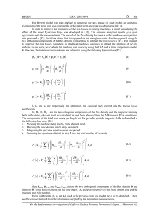 On the Performances Investigation of Different Surface Mounted Permanent Magnet Machines | PDF