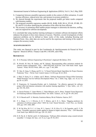 ENSEMBLE REGRESSION MODELS FOR SOFTWARE DEVELOPMENT EFFORT ESTIMATION: A COMPARATIVE STUDY | PDF