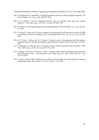 ENSEMBLE REGRESSION MODELS FOR SOFTWARE DEVELOPMENT EFFORT ESTIMATION: A COMPARATIVE STUDY | PDF