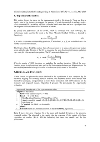 ENSEMBLE REGRESSION MODELS FOR SOFTWARE DEVELOPMENT EFFORT ESTIMATION: A COMPARATIVE STUDY | PDF
