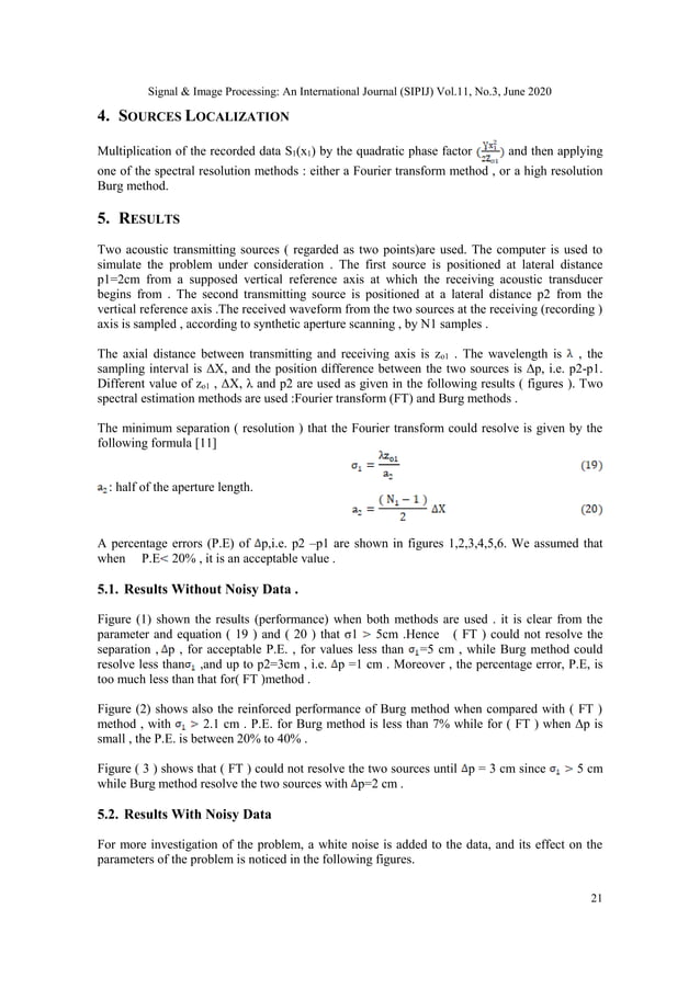 Estimation of Separation and Location of Wave Emitting Sources : A Comparison Study between ...