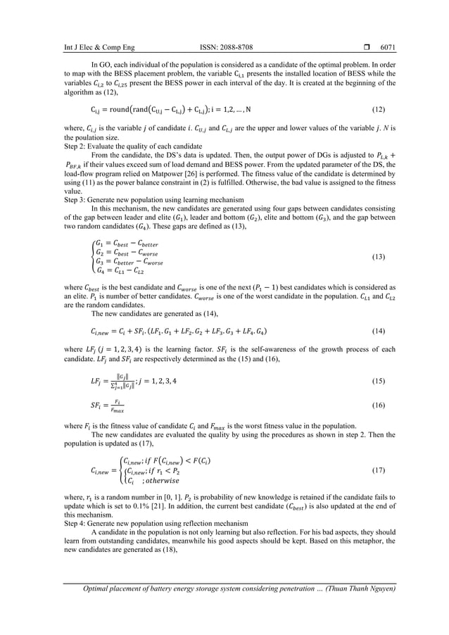 Optimal placement of battery energy storage system considering penetration of distributed ...