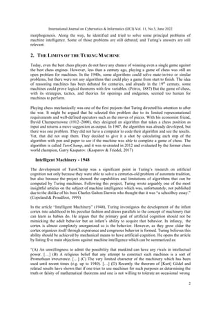 SOME INSIGHTS FROM ALAN TURING’S ARTIFICIAL COGNITION RESEARCH | PDF