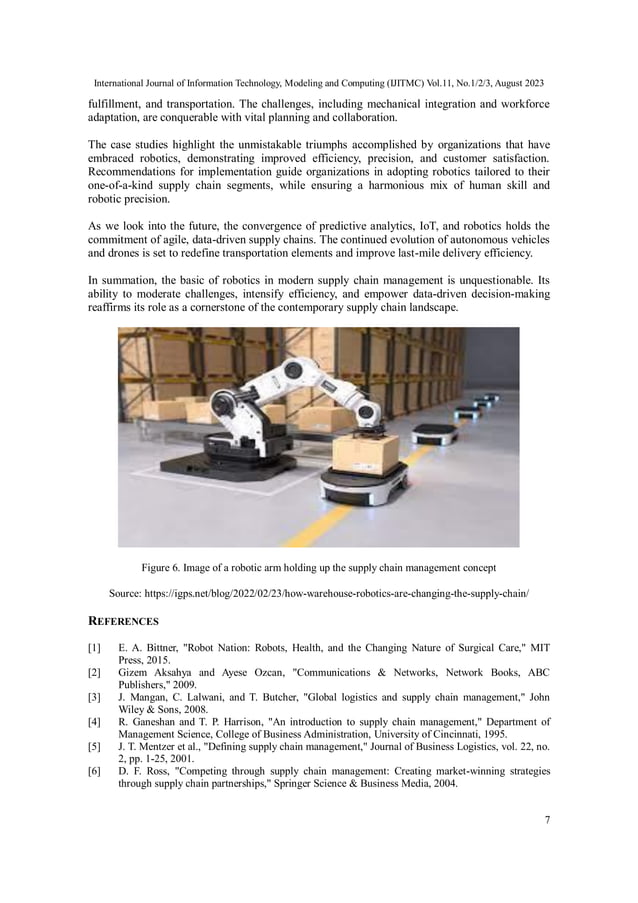 The Utilization of Robotics in Supply Chain Management and Its Various ...
