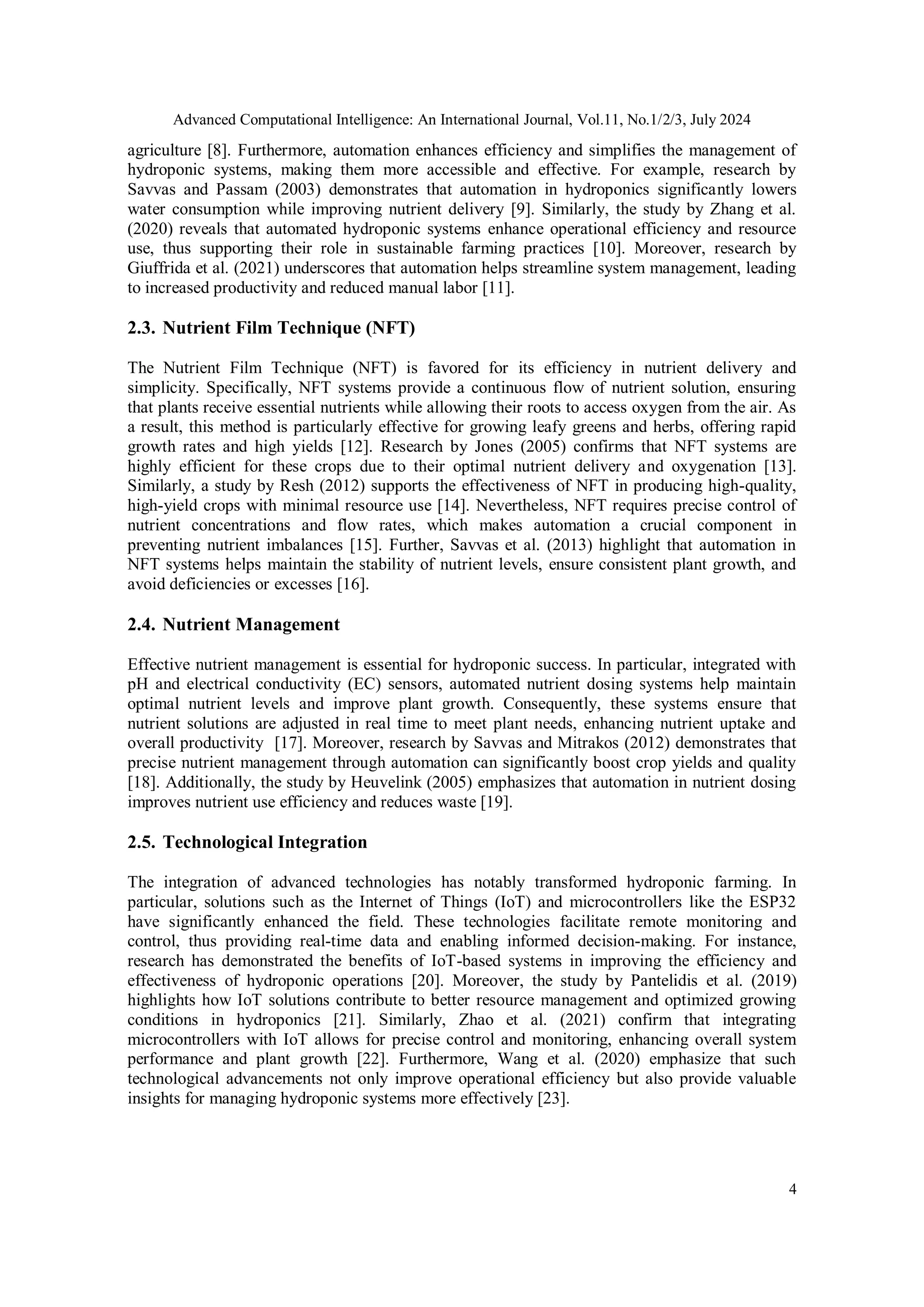 AUTOMATED HYDROPONIC FARMING SYSTEM USING NUTRIENT FILM TECHNIQUE | PDF